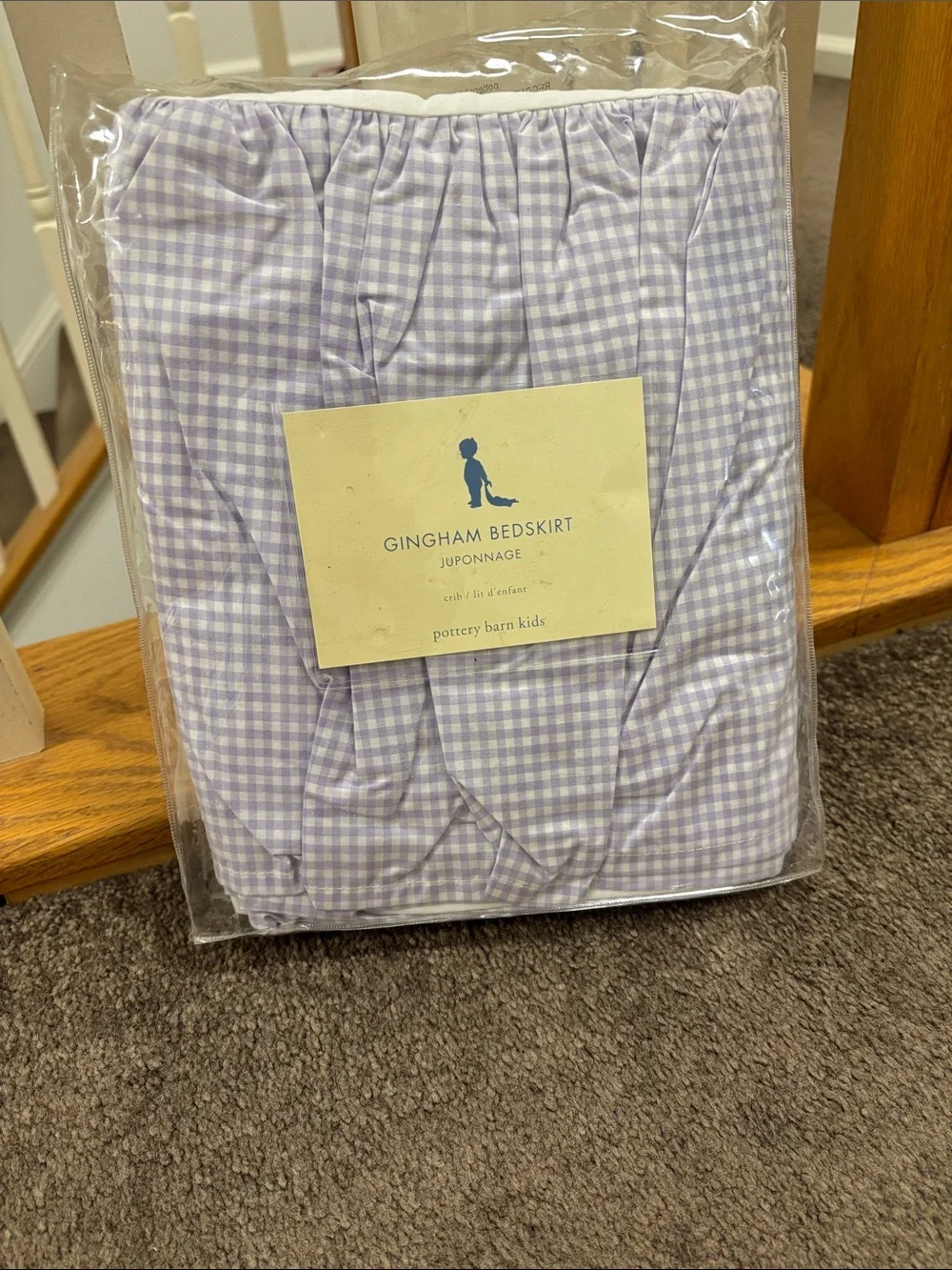 Pottery Barn Kids | Bedding | Nip Pottery Barn Gingham Crib Skirt ...